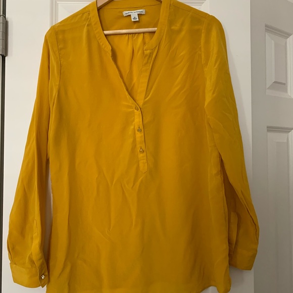 Tops | Yellow Silk Blouse | Poshmark